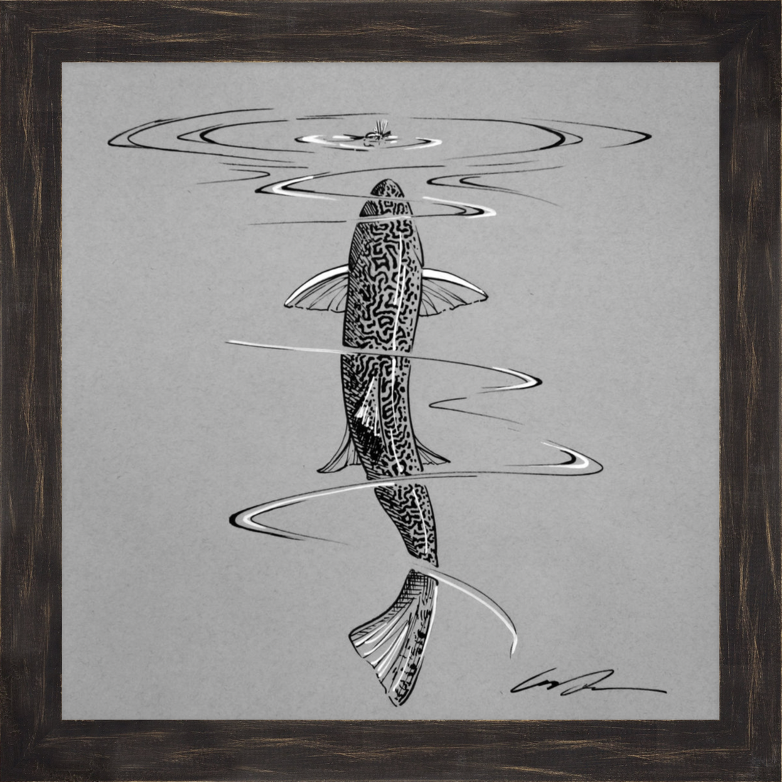 Rising Brook Trout Fine Art Print – Garrison Doctor Design